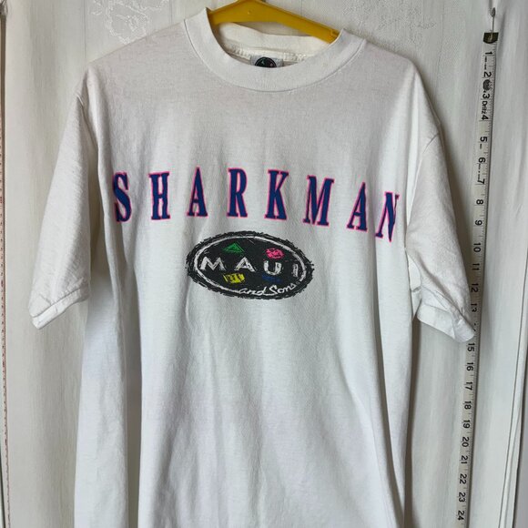 Maui and Sons | Shirts | Vintage 9s Graphic T Sharkman Maui And Sons | Poshmark